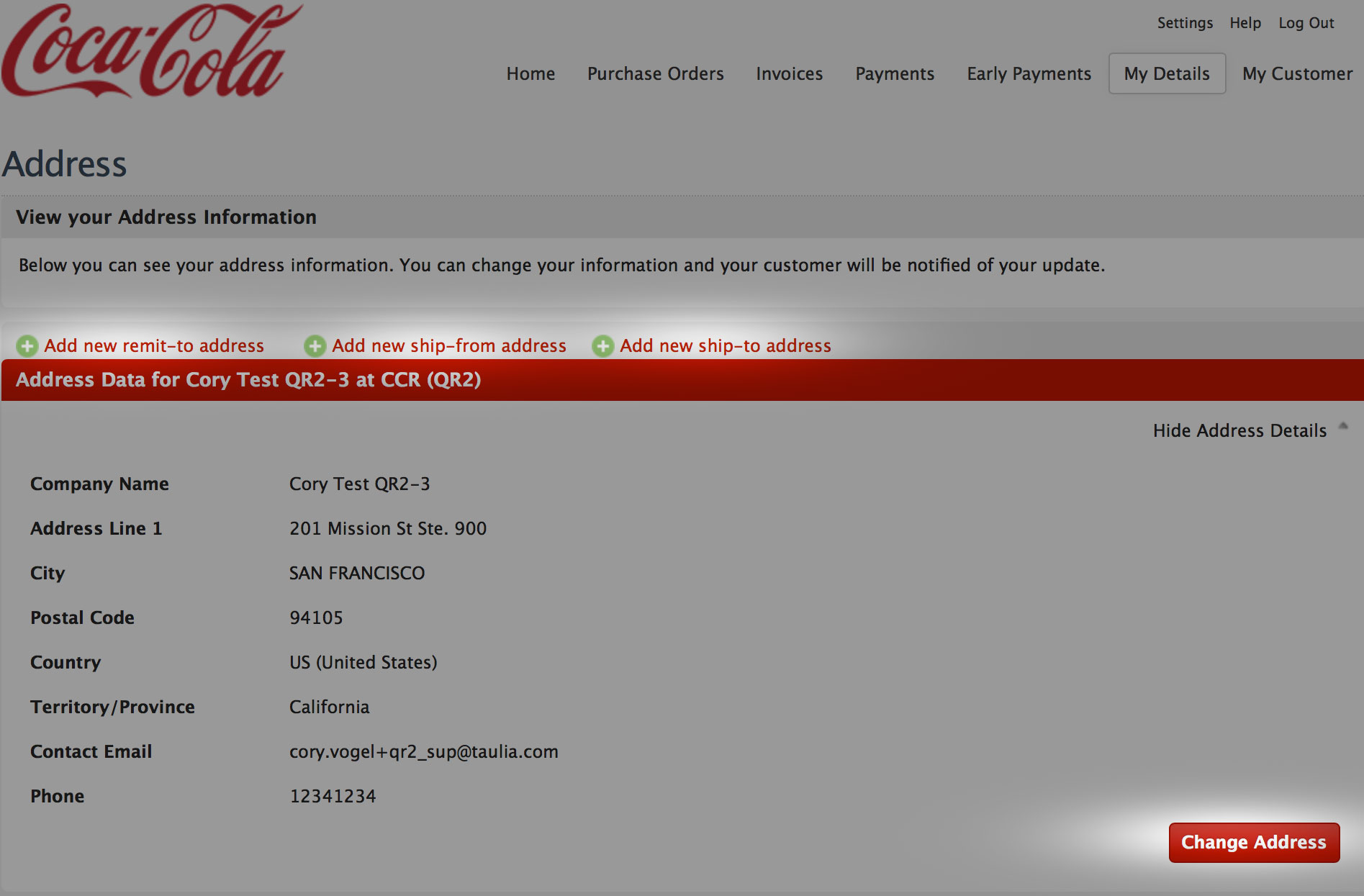 Coca-Cola Refreshments - How do I update my company/remit/shipment ...