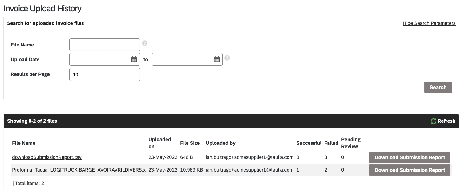 Q. How do I create invoices using the Invoice Upload feature?: 000008597