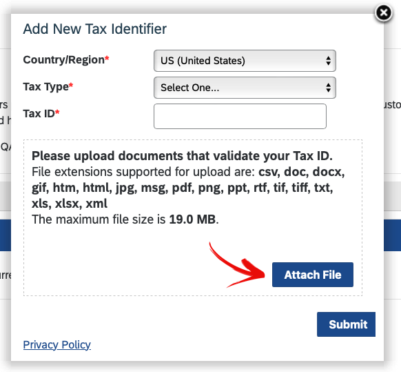Q. How do I update my tax identifiers in the portal?: 000003611